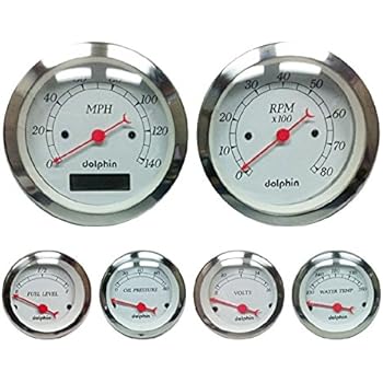 Amazon.com: Dolphin Gauges-5" Electronic Quad Gauge Set - White: Automotive