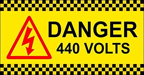 999Store Danger 440 Volt Electric Room and Factory Sign Board Sticker ...
