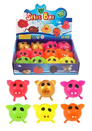 12 x Splat Ball Sticky Pig 7cm: Amazon.co.uk: Toys & Games