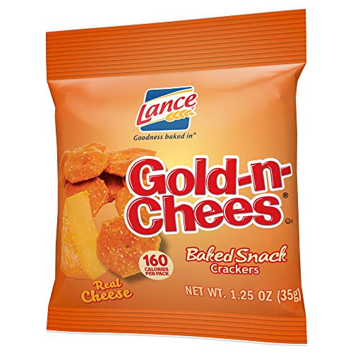 Lance Gold-N-Cheese Baked Snack Crackers, Single-Serve 1.25 Ounce (Pack ...