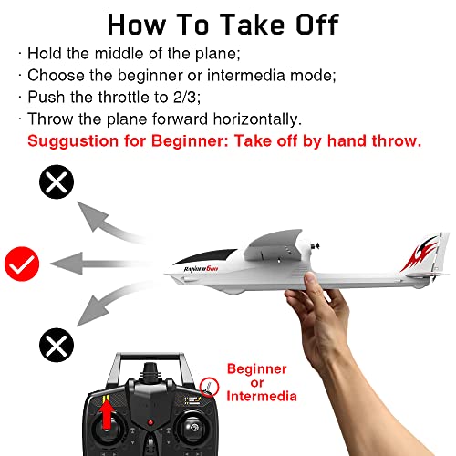 VOLANTEXRC RC Plane Ranger600 RC Airplane Glider Ready to Fly, 2.4GHz ...