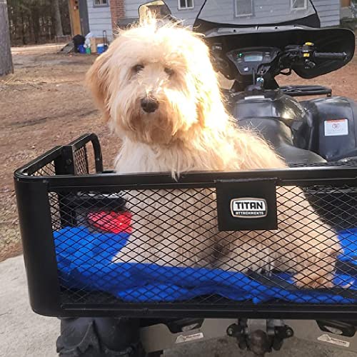 Titan Ramps ATV UTV Universal Rear Drop Cargo Basket Rack Hunting ...