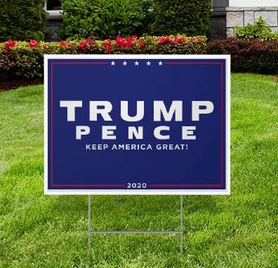 Donald Trump 2020 Double-Sided 18 x 12 Political Campaign Yard Sign 3 ...
