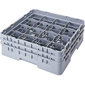 Amazon.com: Cambro Gray Camrack 16-Compartment 3-Extension Dish Rack ...