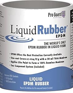 Amazon.com: Liquid Rubber Black Liquid EPDM Roof Coating 1 Gallon: Home ...