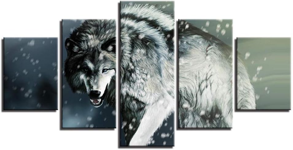 Pintura en lienzo arte de la pared 5 murales de alta resolución Animal ...