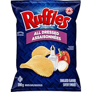 Amazon.com: Lay's Ruffles Potato Chips, All Dressed, 200g/7.1 oz ...