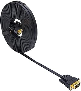 Amazon.com: DTECH 25ft Ultra Thin Flat Type Computer Monitor VGA Cable ...