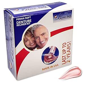 Amazon.com : Perma Soft Denture Reliner Kit - Relines 2 Denture Plates ...