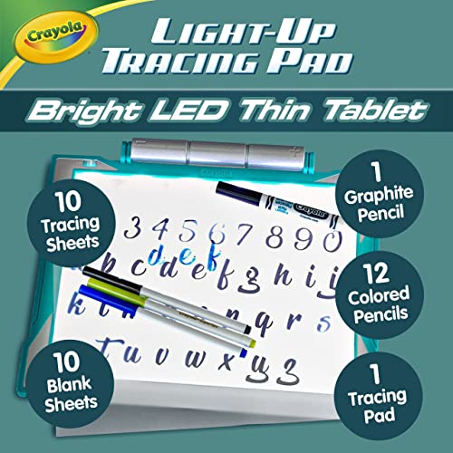 Crayola Light Up Tracing Pad - Teal, Kids Light Board For Tracing ...