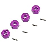 Amazon.com: 4pcs Hobbypark Aluminum 17mm Wheel Hex Hubs with Pins Tires Adapter Nut For RC Model ...