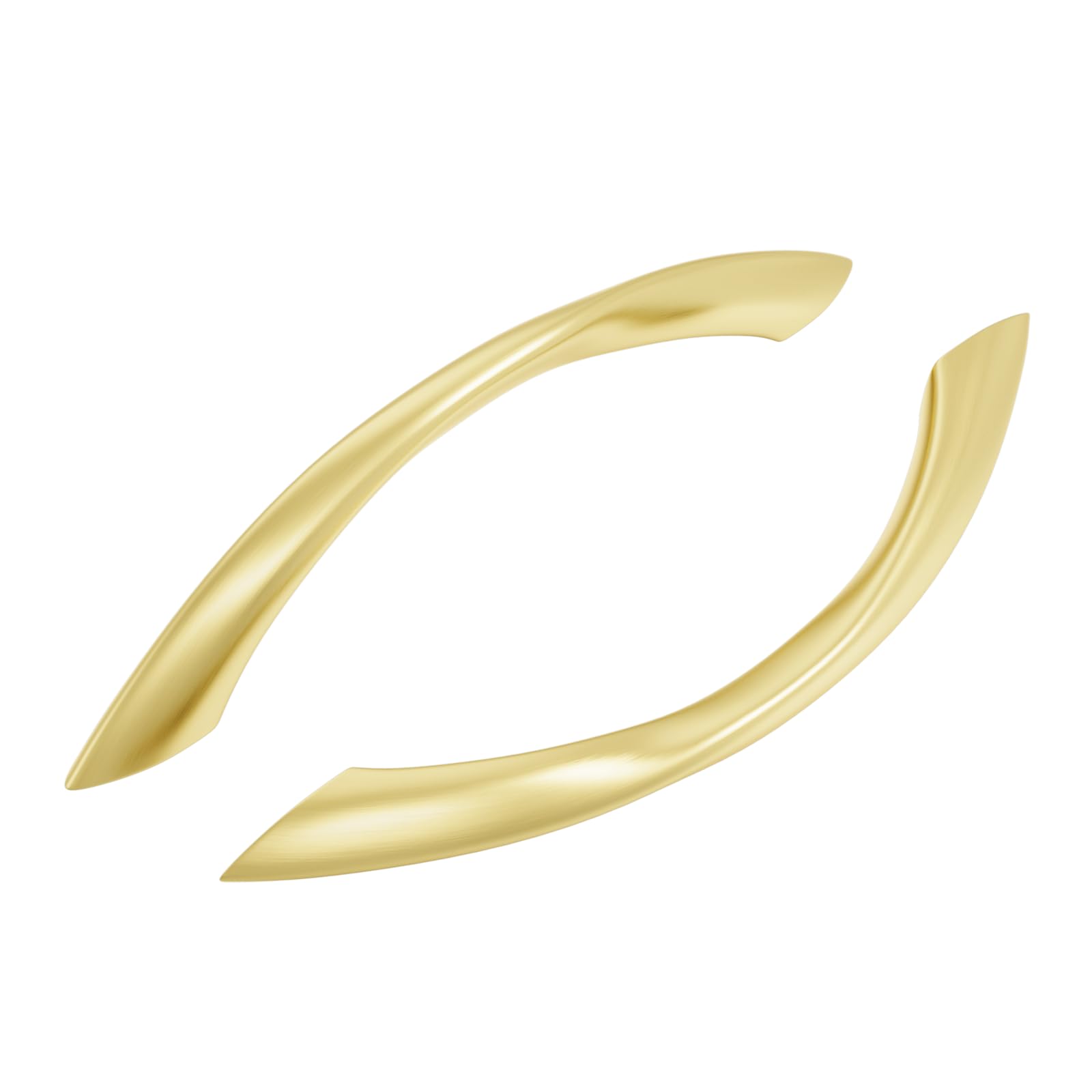 goldenwarm 10 Pack 5 Inch Brushed Gold Cabinet Handles Arch Twisted ...