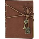 Amazon.com : OliaDesign Diary String Key Leather Bound Notebook, Brown ...