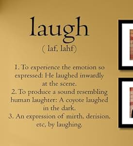 Amazon.com: Laugh definition. laughter smile love Vinyl Wall Decals ...