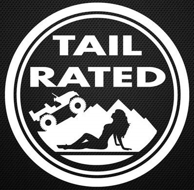 Tail Rated Jeep 5 Decal White Trail Rated Jeep Sticker | Desertcart GB