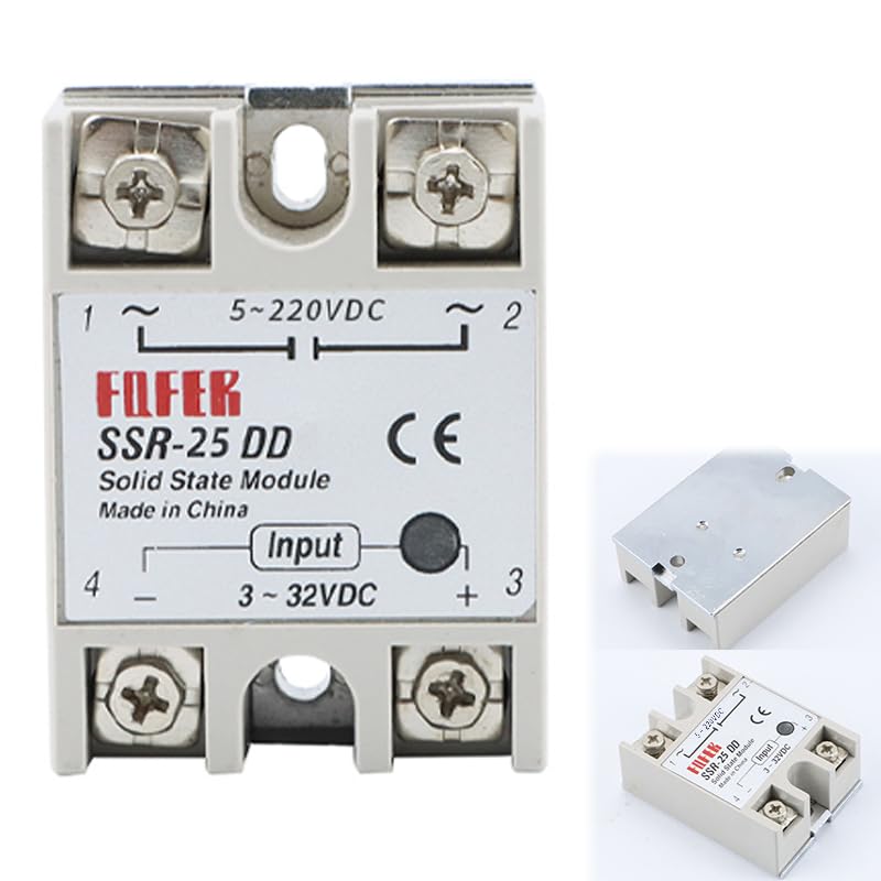 Mua [REYLNXR] SSR-25DD DC12V 25A SSR Relay Module, Controlled Solid State Relay, Single Phase ...