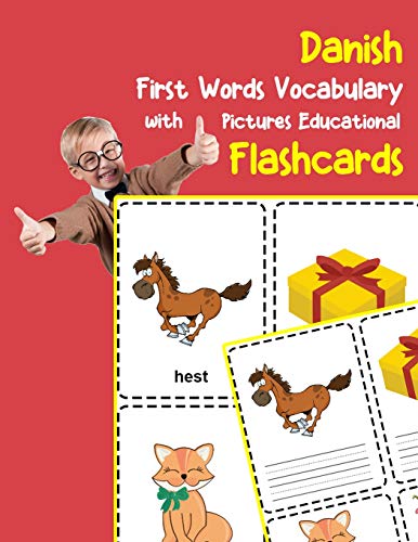 Danish First Words Vocabulary with Pictures Educational Flashcards: Fun ...