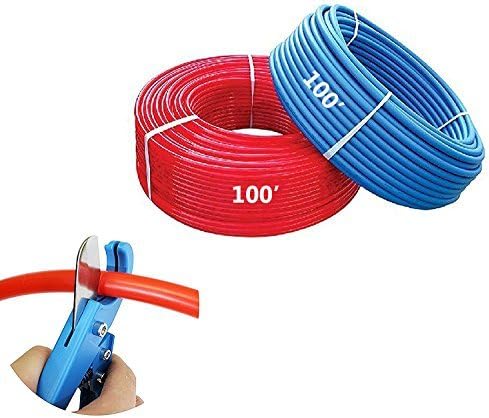 1/2-Inch Pex Tubing Combo - 100' Blue 100 Feet Red Flexible Tubing ...