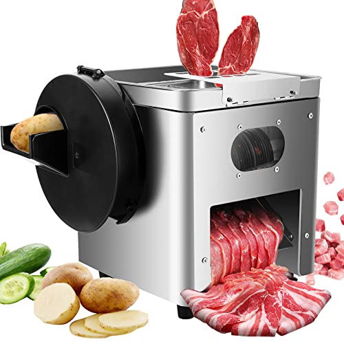 Moongiantgo Commercial Meat Cutter Machine 800 LBS/H Electric Vegetable ...