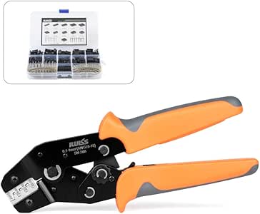 IWISS SN-28B Crimping Tool for AWG28-18 Dupont Pins & 620PCS 2.54 Pitch Row Dupont Type ...