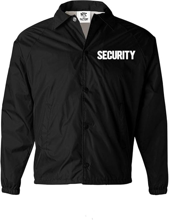 Amazon.com: Men's Security Jacket Event Staff Windbreaker Front Back ...