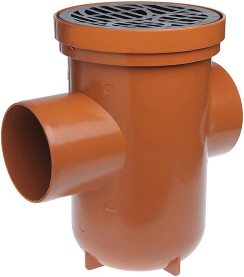 110mm Underground Drainage Back Inlet Bottle Gully Including Circular ...