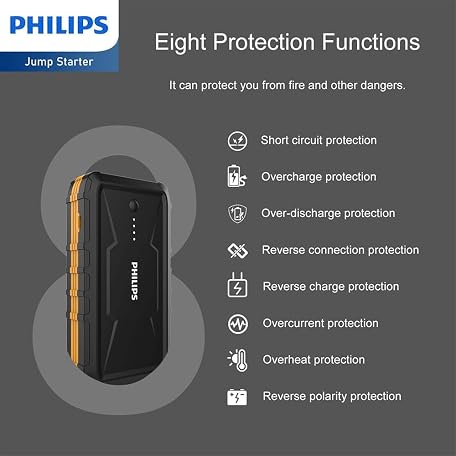 Mua Philips Jump Starter, 12,000 mAh, Large Capacity, Peak Current: 800 ...