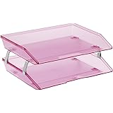 Acrimet Facility 2 Tier Letter Tray Side Load Plastic Desktop File ...