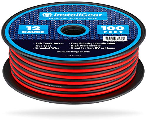 InstallGear 12 Gauge AWG 100ft Speaker Wire True Spec and Soft Touch ...