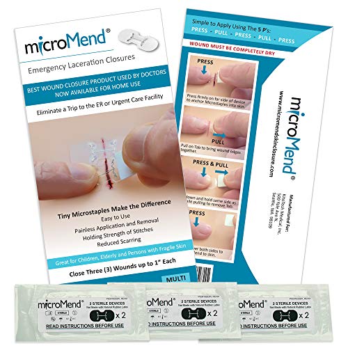microMend Emergency Wound Closures Surgical Quality Laceration Repair ...