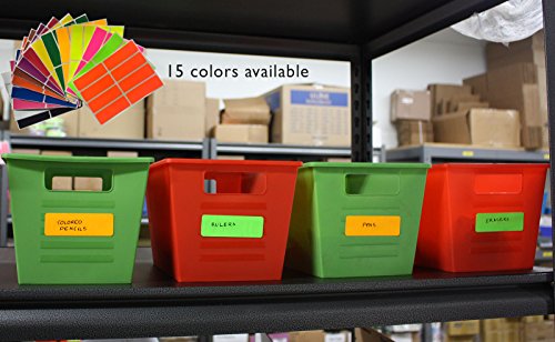 Royal Green Rectangular Colored Label Stickers in 18 Colors 1 x 3 (76mm ...