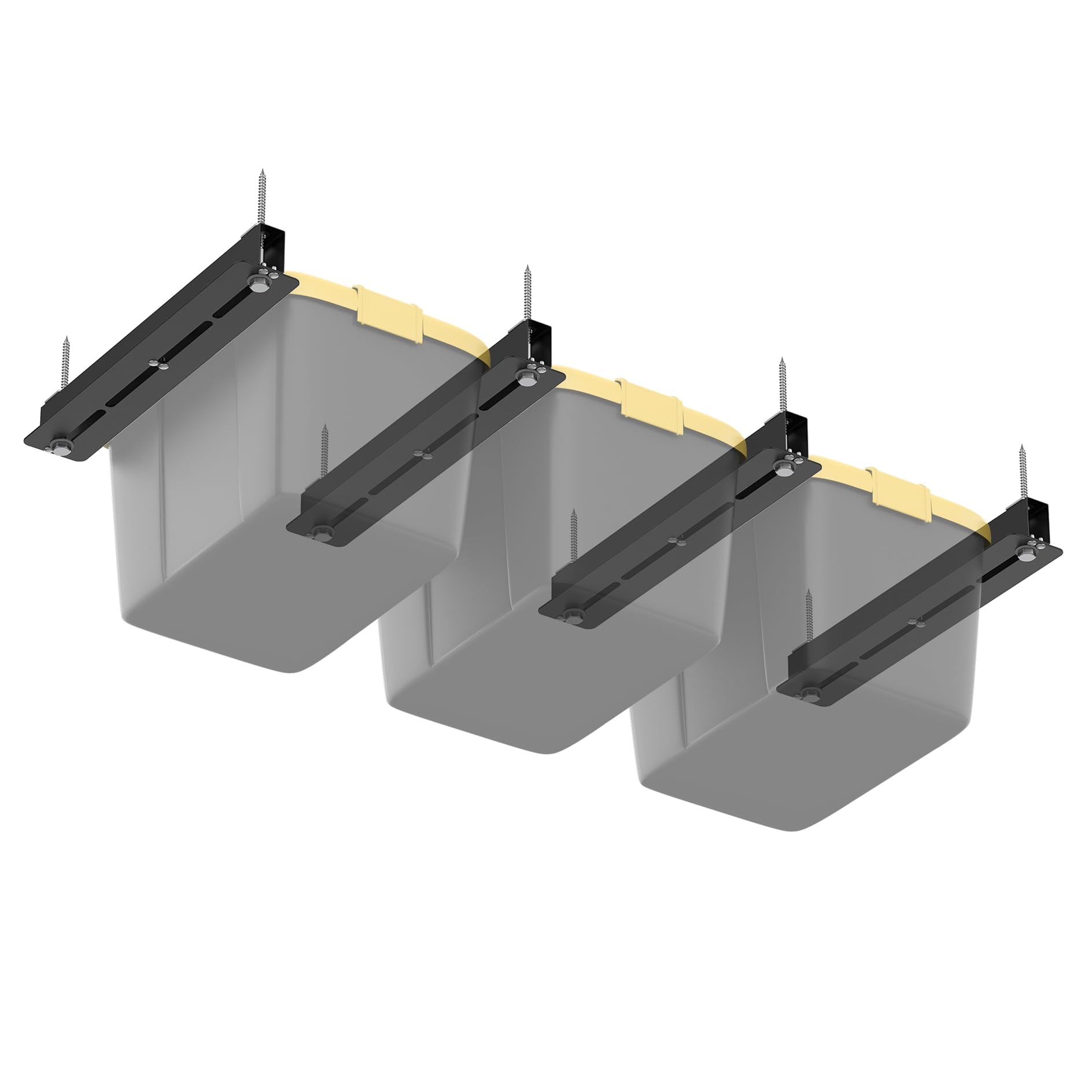 WALMANN Overhead Tote Storage Rail System, Garage 16" Joists Ceiling ...