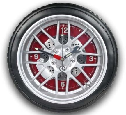 New Large 14" Alloy Wheel Car Tyre Novelty Wall Clock: Amazon.co.uk ...