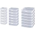 Amazon.com: ODOOKON 18 Pcs (3 sizes) Rectangle Mini Clear Plastic ...