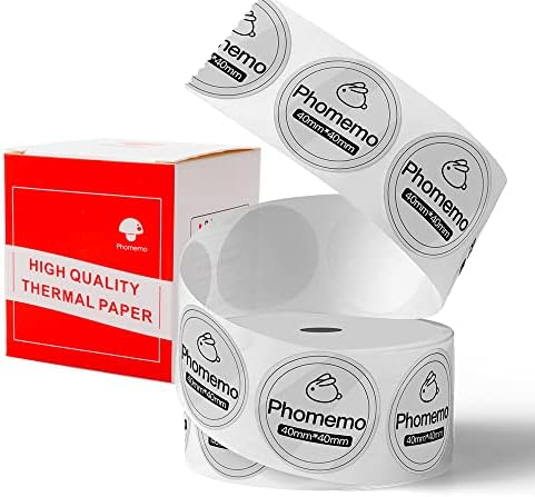 سعر Phomemo M110 Transparent Labels Multi-Purpose Self-Adhesive Round Thermal Label for Phomemo ...