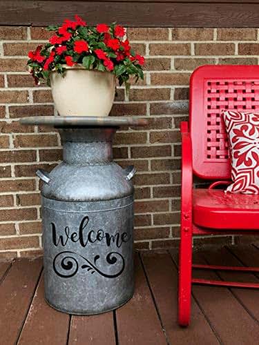 Amazon.com: Rusty Milk Can, Milk Can Container, Rustic Front Porch ...