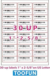 Amazon.com : Amazon FBA Label (100 Sheets, 3000 Labels) 30-up labels 1 ...