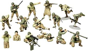 Amazon.com: TAMIYA 1/48 WWII US Army GI Set, TAM32513 : Arts, Crafts ...
