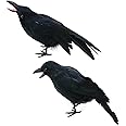 Amazon.com: Sheghy Halloween Realistic Crow, 9.84" Extra Large Black ...