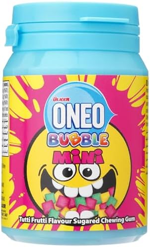 سعر Ülker Oneo Bubble Mini Tutti Frutti Flavor Sugared Chewing gum, 60g ...