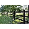 Amazon.com : Vinyl Fence Warehouse - Vinyl Ranch Rails, 8ft (3, Black ...