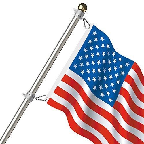 BonyTek 2 Pack Aluminum Alloy Flag Pole Rings, 360 Degree Rotating ...