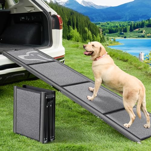 PetThem Dog Ramp for Car 71'' X-Long & 17.2" Wide Folding Pet Ramp Dog ...