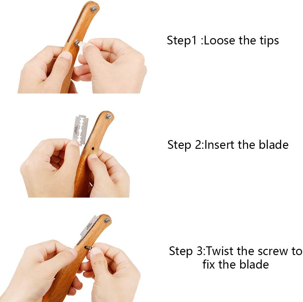 2 Pieces Bread Lame Wooden Handle, Dough Scoring Tool with 10 Pieces ...