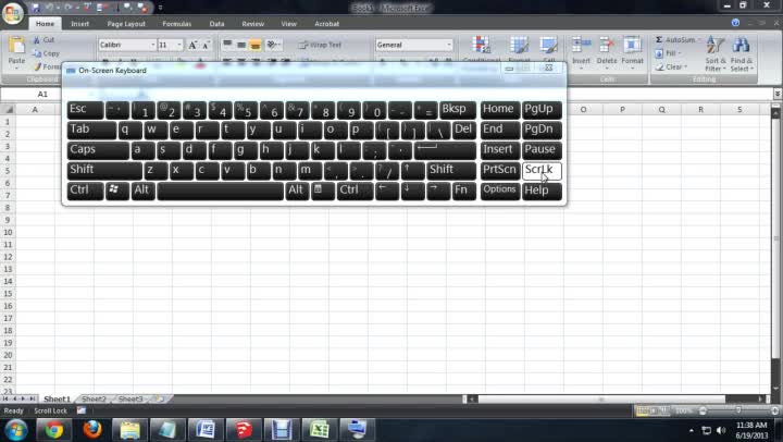 How To Disable Scroll Lock In Excel 2007