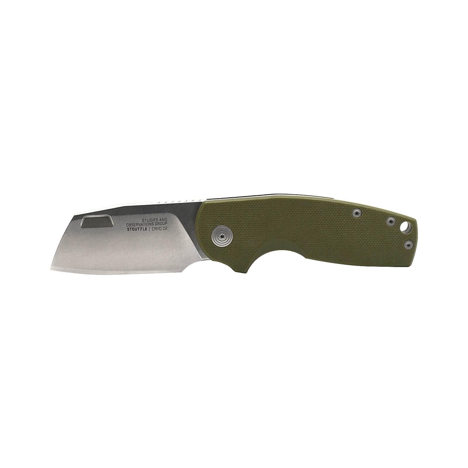 SOG Stout FLK Cleaver Daily Carry Folding Knife | G10 & Steel Handle ...