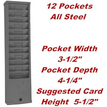 Amazon.com : VICS Kanban Time Card Holder Rack, Anthem Model 155H, 12 ...