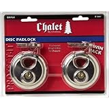 Chalet Disk Padlock - Round Padlock with Shielded Shackle, 2-3/4-inch ...