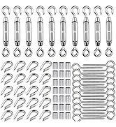 TooTaci Garden Wire 30M/2mm Stainless Steel Wire Rope Kit,M5 Turnbuckle ...