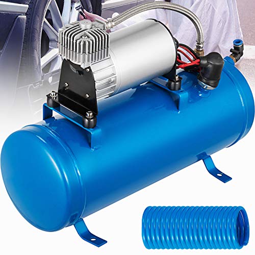 Bestauto 12V Train Horn Air Compressor with Tank 150PSI Air Car ...